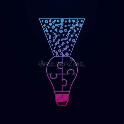 Light Bulb Puzzle Idea Ligh Logo Nolan Icon Simple Thin Line Outline Vector Of Team Work