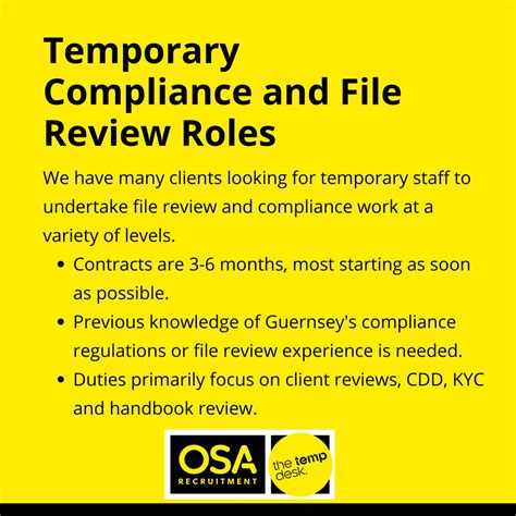 Alice Digard On Linkedin Filereview Compliance Opportunities Thetempdesk Osa