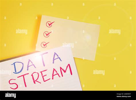 Conceptual Hand Writing Showing Data Stream Concept Meaning Sequence Of Digitally Encoded