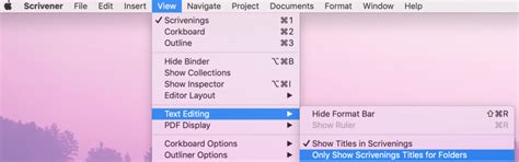 Choosing Your Onscreen Layout Scrivener With No Style ScrivenerVirgin