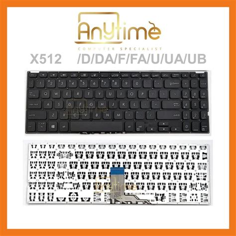 Asus Vivobook X512 X512d X512da X512f X512fa X512u X512ua X512ub Laptop Keyboard Us Black No