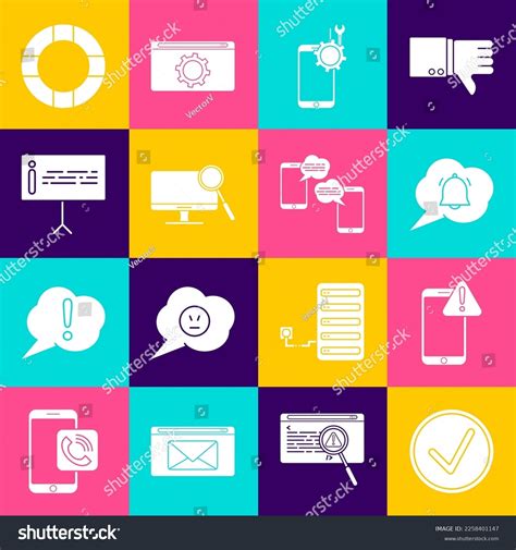 Set Check Mark Circle Mobile Exclamation Stock Vector Royalty Free 2258401147 Shutterstock