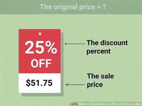Ways To Calculate The List Price Of An Item On Sale WikiHow