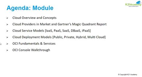 Oracle Cloud Infrastructure Day 1 Recap K21 Academy