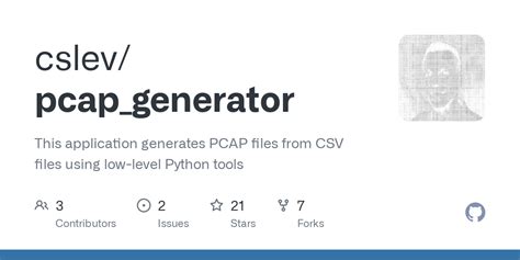 Github Cslev Pcap Generator This Application Generates Pcap Files From Csv Files Using Low