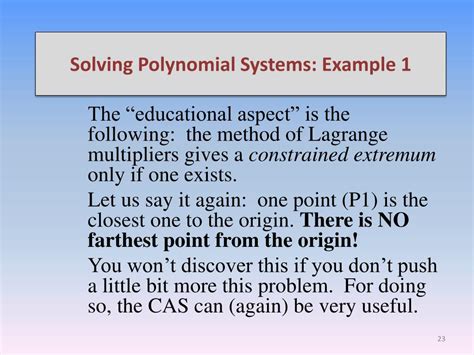 PPT Solving Polynomial Systems With Nspire CAS PowerPoint Presentation ID