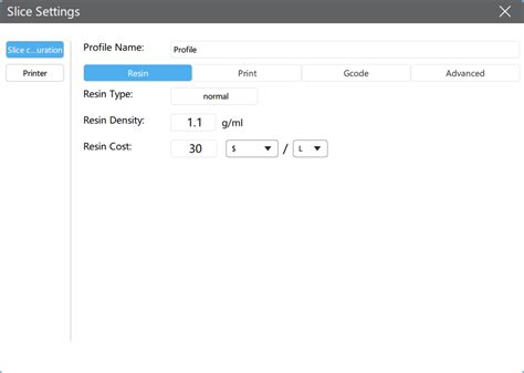 Configure Print Parameters Chitubox Docs