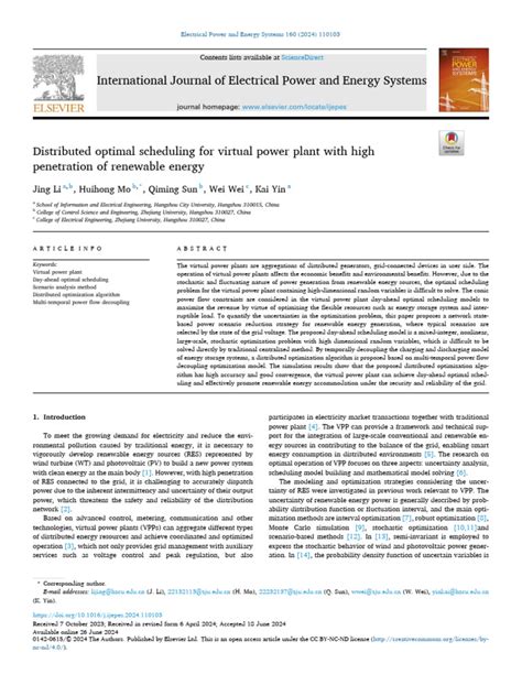 Distributed Optimal Scheduling For Virtual Power Plant With High