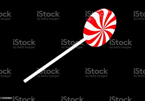 검은 색 배경에 고립 된 빨간색과 흰색 줄무늬 롤리팝 3d 렌더링 및 3d 그림 0명에 대한 스톡 사진 및 기타 이미지 0명