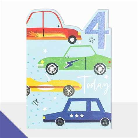 Buy Wholesale 4th Birthday Cars Card Artbox Happy Birthday Cars 4