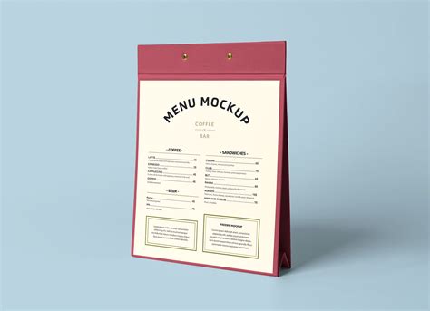 Free Restaurant Cafe Menu Display Table Stand Mockup Psd Good Mockups