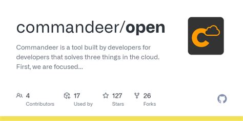github commandeer open commandeer is a tool built by developers for