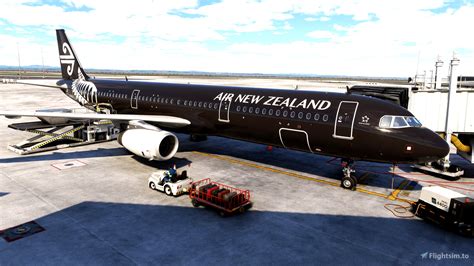 Fenix A321 Air New Zealand Zk Nna All Black 8k And 4k With Sharklets For Microsoft Flight