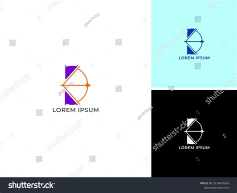Illustration Abstract Simple Bow Arrow Logo Stock Vector Royalty Free