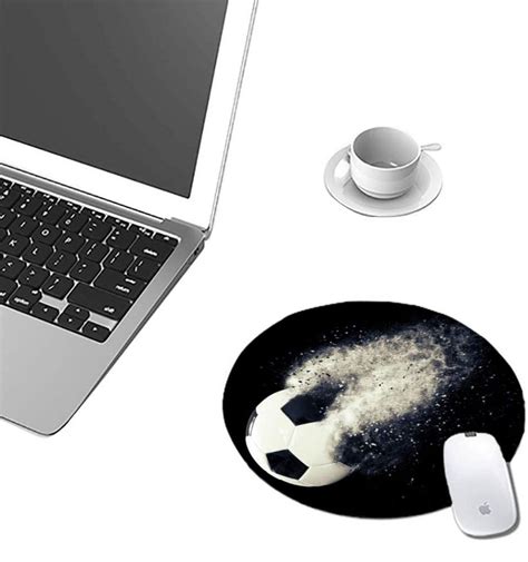 Badu Bg Cool Soccer Art Print Mouse Pad с неплъзгаща се гумена игрална подложка за мишка Кръгли