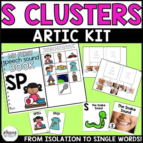 Initial S Blend Articulation Activities Visuals Worksheets For Cluster