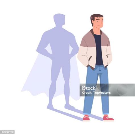 그림자 오브 맨 슈퍼 히어로 캐릭터 서 있고 웃는 벡터 일러스트 레이 션 구별하기 힘든에 대한 스톡 벡터 아트 및 기타 이미지 구별하기 힘든 권위 근육질 체격