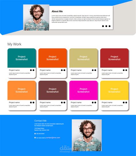 simple portfolio design using html5 مستقل