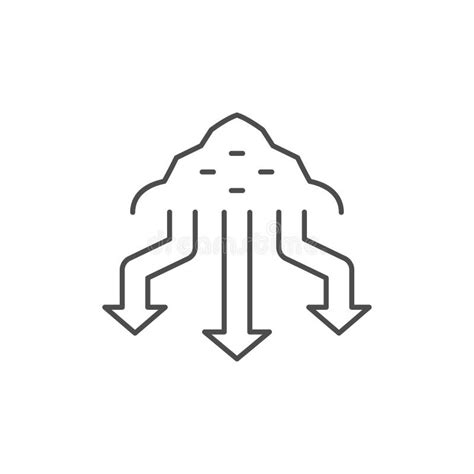 Garbage Sorting Line Outline Icon Stock Vector Illustration Of