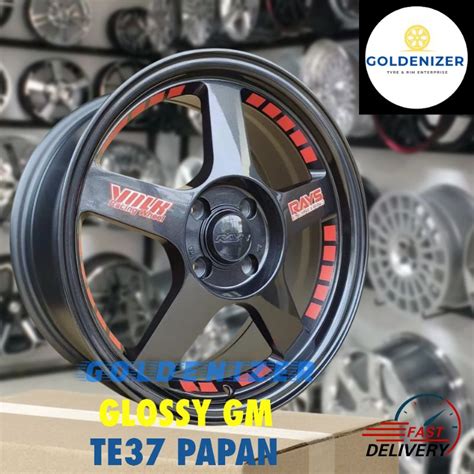 Te37 Papan New Sport Rim 🛞 Kereta 15 16 Myvi Bezza Vios Wira Persona