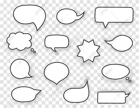 검은 선과 그림자가 있는 손으로 그린 흰색 연설 거품 벡터 여보세요 뇌졸중 Png 일러스트 및 벡터 에 대한 무료 다운로드 Pngtree