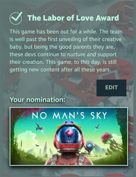 Steam Has An Award That Hello Games Definitely Deserve R NoMansSkyTheGame