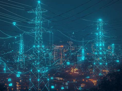 With Encrypted Data Streams Displaying Secure Power Transmission A City Wide Smart Grid Is