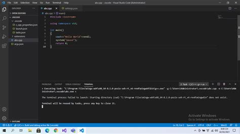 Lỗi The Terminal Process Failed To Launch Khi Chạy Code Trên Vs Code