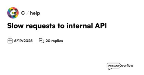 Slow Requests To Internal Api C