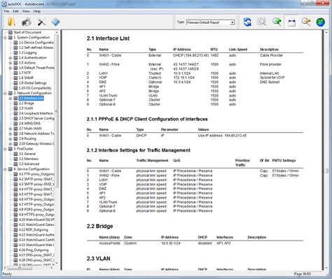 Autodoc Firewall Configuration Report Generator
