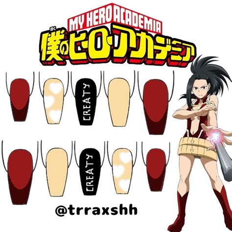 Momo Yaoyorozu My Hero Academia Anime Nails Comic Book Cover