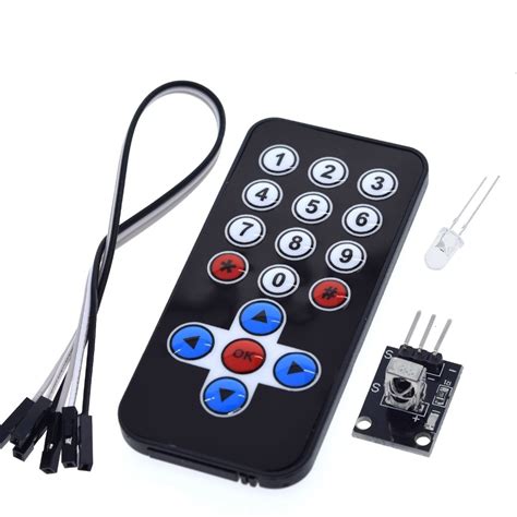 Kit Controle Remoto Ir Módulo Receptor Ir Led Emissor 3 Cabos