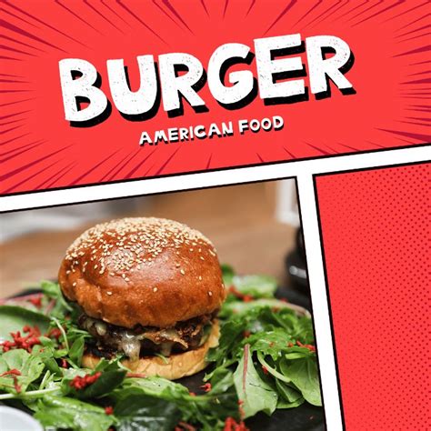 Edit Burger Americana With A Comic Book Flair Template For Your Design