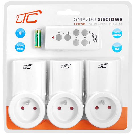 Gniazda Sieciowe Sterowane Pilotem Ltc 3 Sztuki Zdalnie Sterowane Ltc