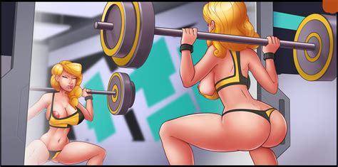 Rule 34 Ass Cleavage Big Ass Big Breasts Bimbo Blonde Hair Butt Crack Gym Gym Uniform Huge Ass