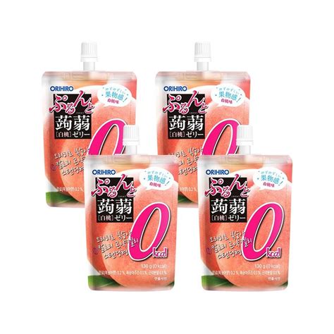[공식] 오리히로 일본 곤약젤리 제로칼로리 복숭아맛 130g 4팩 잇츠킷 잇츠킷 Its Kit