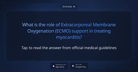 What Is The Role Of Extracorporeal Membrane Oxygenation Ecmo Support In Treating Myocarditis