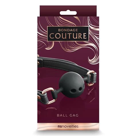 Bondage Couture Gag Ball Sort Sexleketøy Fra Erotikknett Sexshop