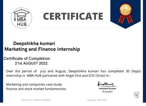 Deepshikha Singh On Linkedin Mbahub Internship Opportunity Share Financeinternship