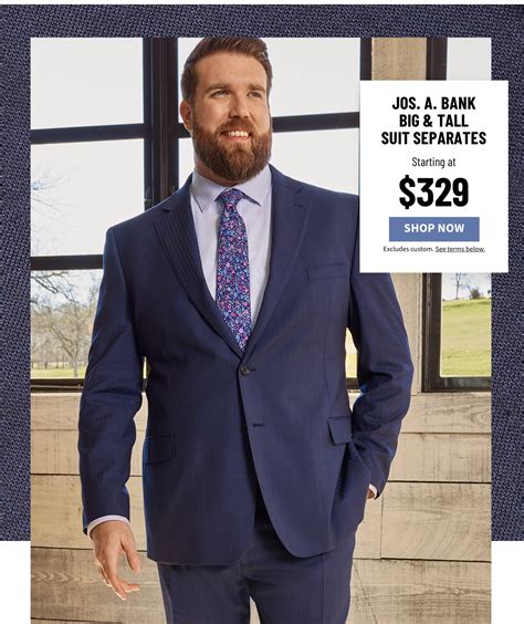 Jos A Bank Big And Tall Suit Separates Now Under 330 Milled