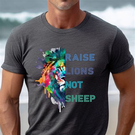 Raise Lions Not Sheep Tee Patriotic Tee Conservative Shirt Christian
