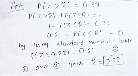 Solved Let The Random Variable Z Follow A Standard Normal