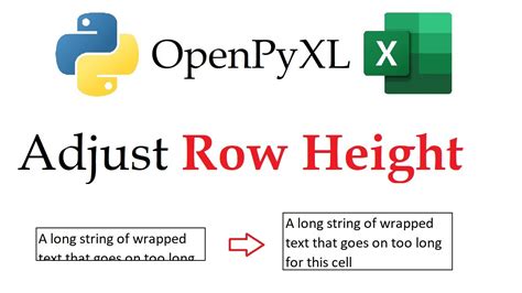 Openpyxl Increase Decrease Row Heights Size In Excel Workbooks With Python Data Automation