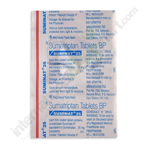 Buy Sumatriptan 25mg Tablets Online Idm