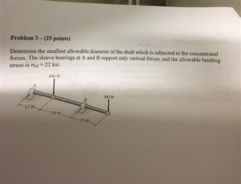 Solved Determine The Smallest Allowable Diameter Of The