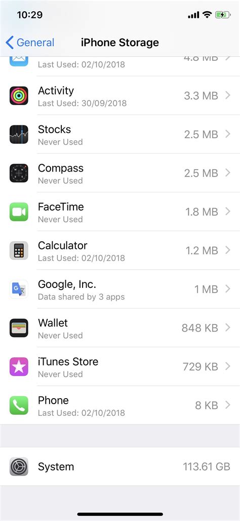 System Data Over 100gb R Ios