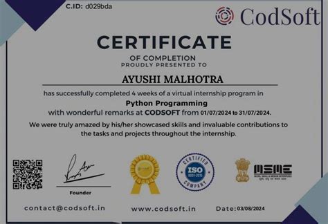 Python Tkinter Gui Internship Codsoft Ayushi Malhotra