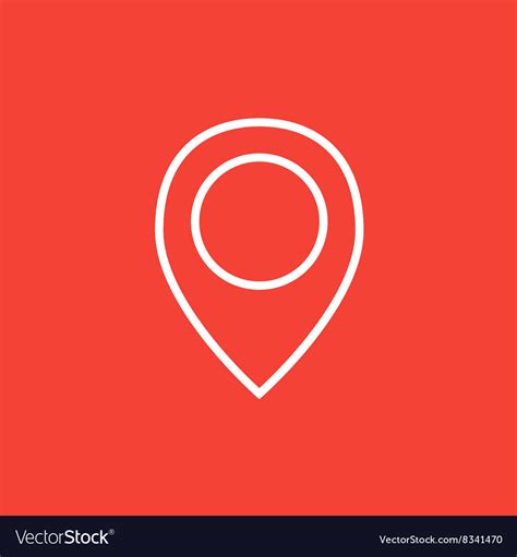 Map Pointer Line Icon Royalty Free Vector Image