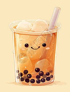 卡通平面珍珠奶茶插画图片下载 正版图片402613375 摄图网