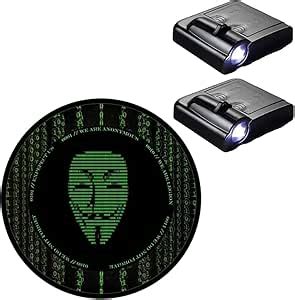 Amazon Anonymous Hacker Car Door LED Projector Light Set Of Wireless Automotive